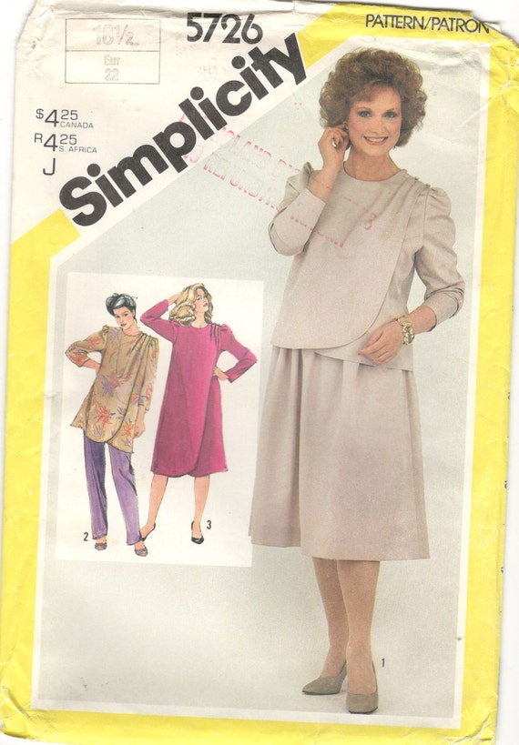 Uncut Simplicity 5726 sewing Pattern Asymmetrical Wrap one or | Etsy