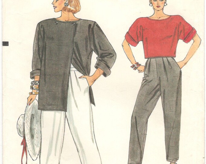 Vogue 8957 Sewing Pattern, Women Easy 80s Pattern, Misses Jacket, Top ...