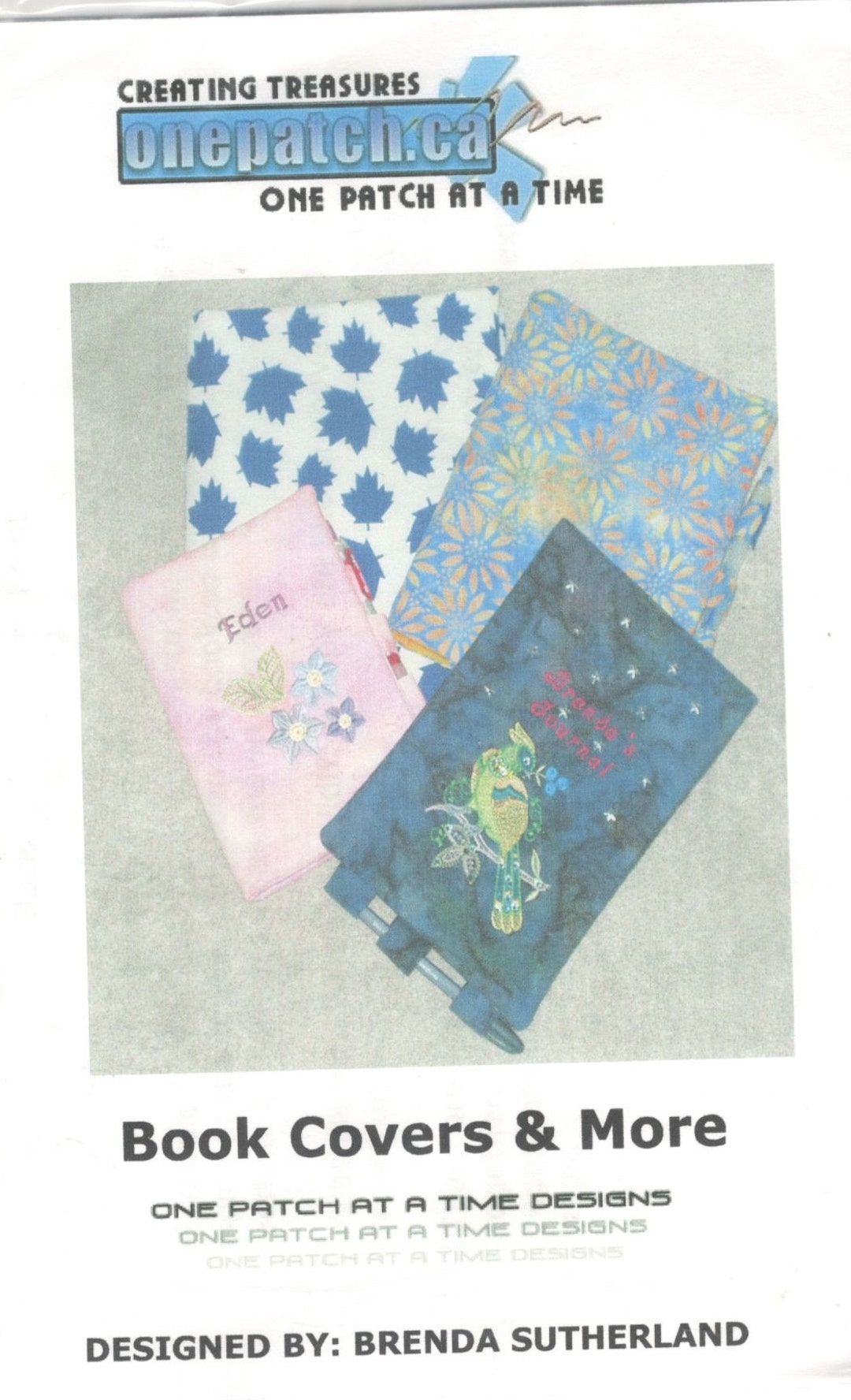 Book Cover& More Pattern, un parche a la vez patrón de portada de libro ...