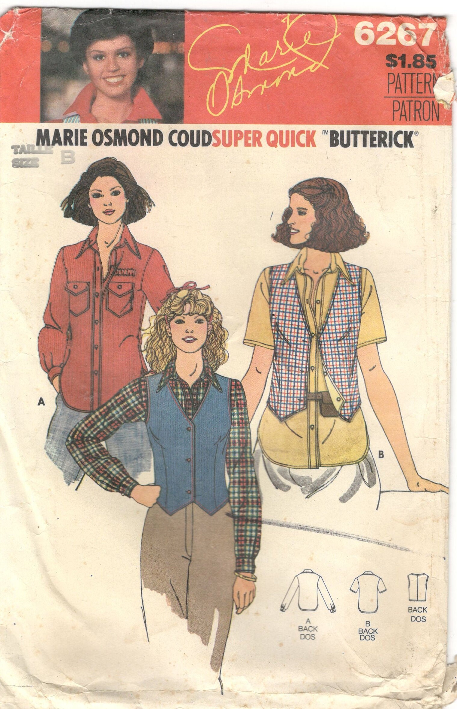 Sewing & Needlecraft Sewing & Fiber Sewing UNCUT 80s Butterick 3350 ...