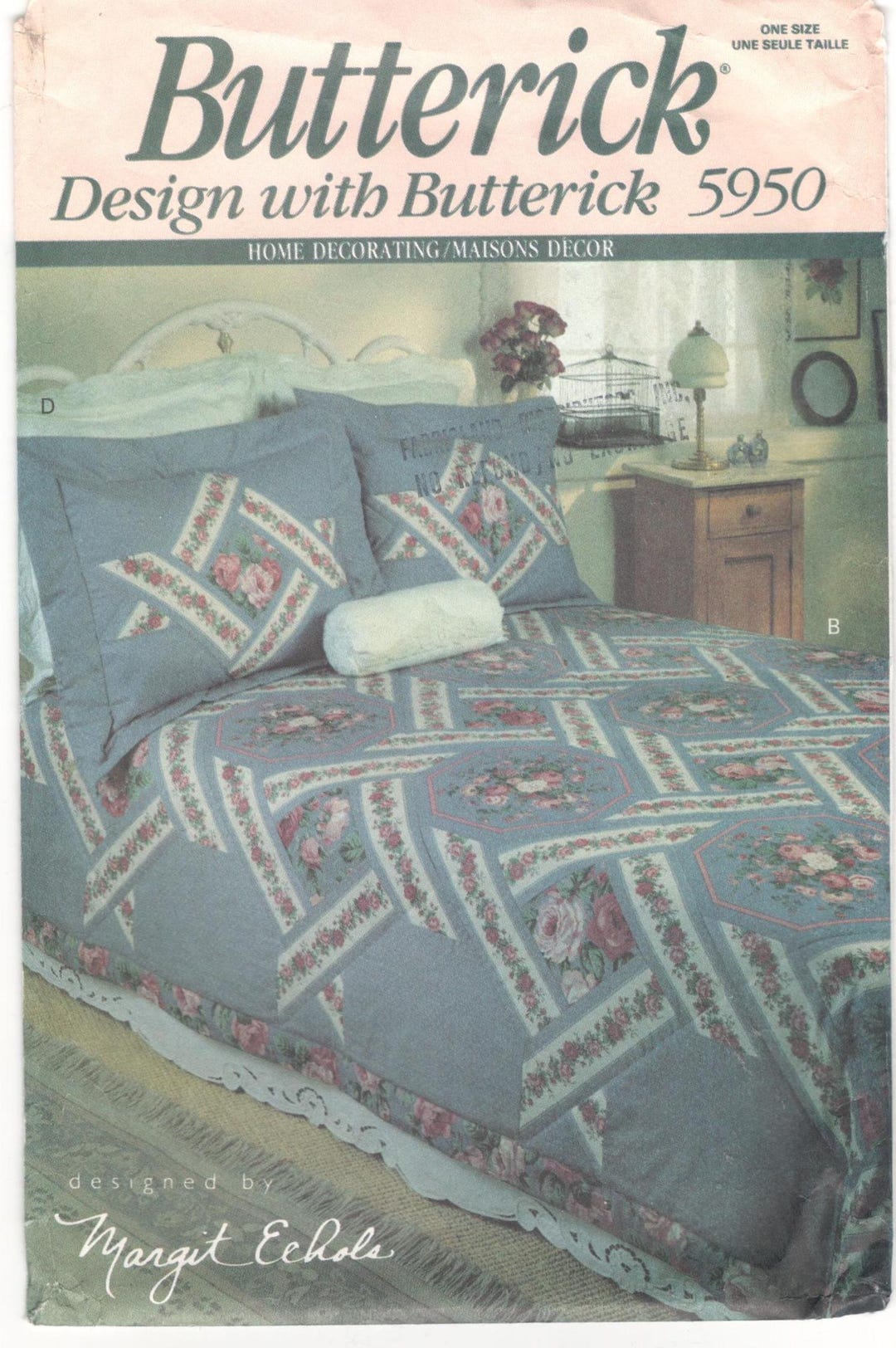 Butterick 5950 Sewing Pattern, Quilt Pillow Sham Wall Hanging Pattern ...