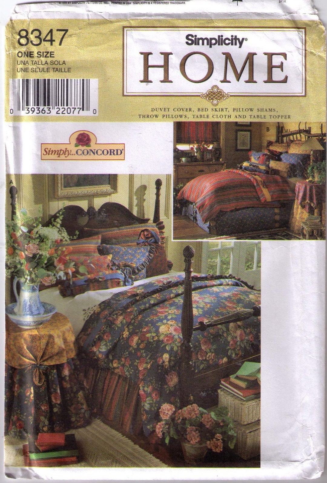 Uncut Simplicity 8347, Sewing Pattern, Beddings, Bedroom, Duvet, Bed ...