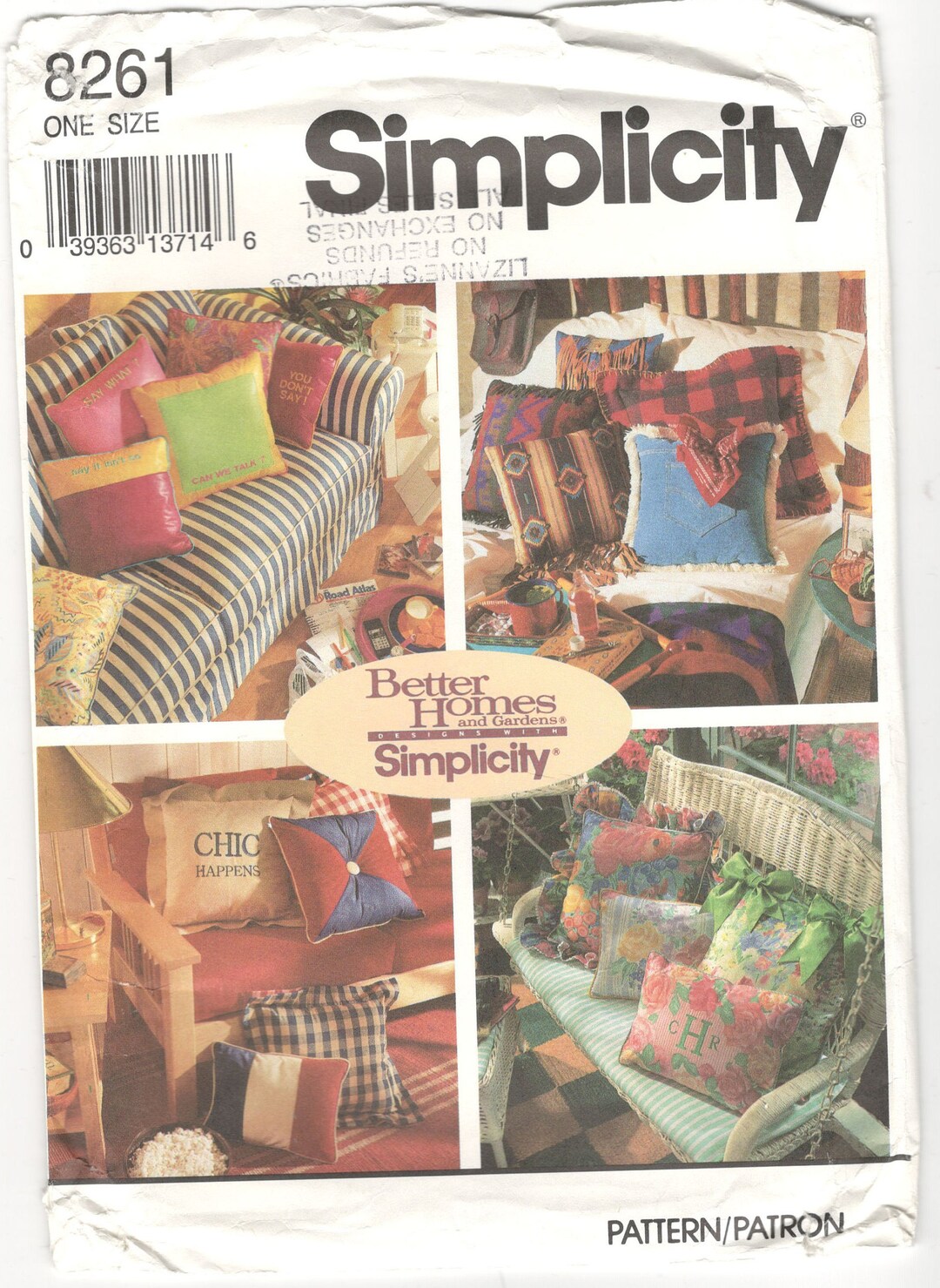 Simplicity 8261 Sewing Pattern, Simplicity Home Decorating Pattern ...