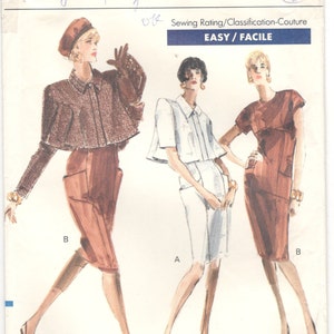 Vogue 7307 Sewing Pattern, Misses' Jacket and Dress, Size 6-8-10. 80s ...
