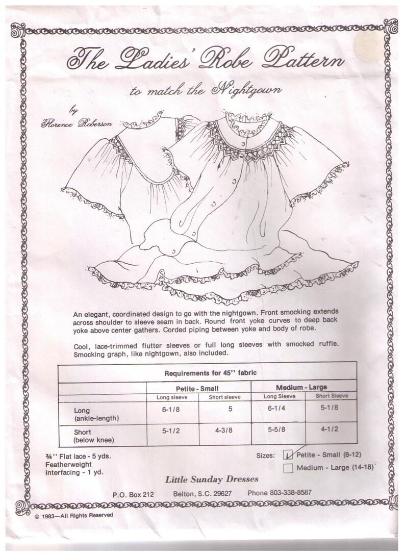 Uncut Florence Roberson 80s Sewing Pattern Size Petite-small - Etsy