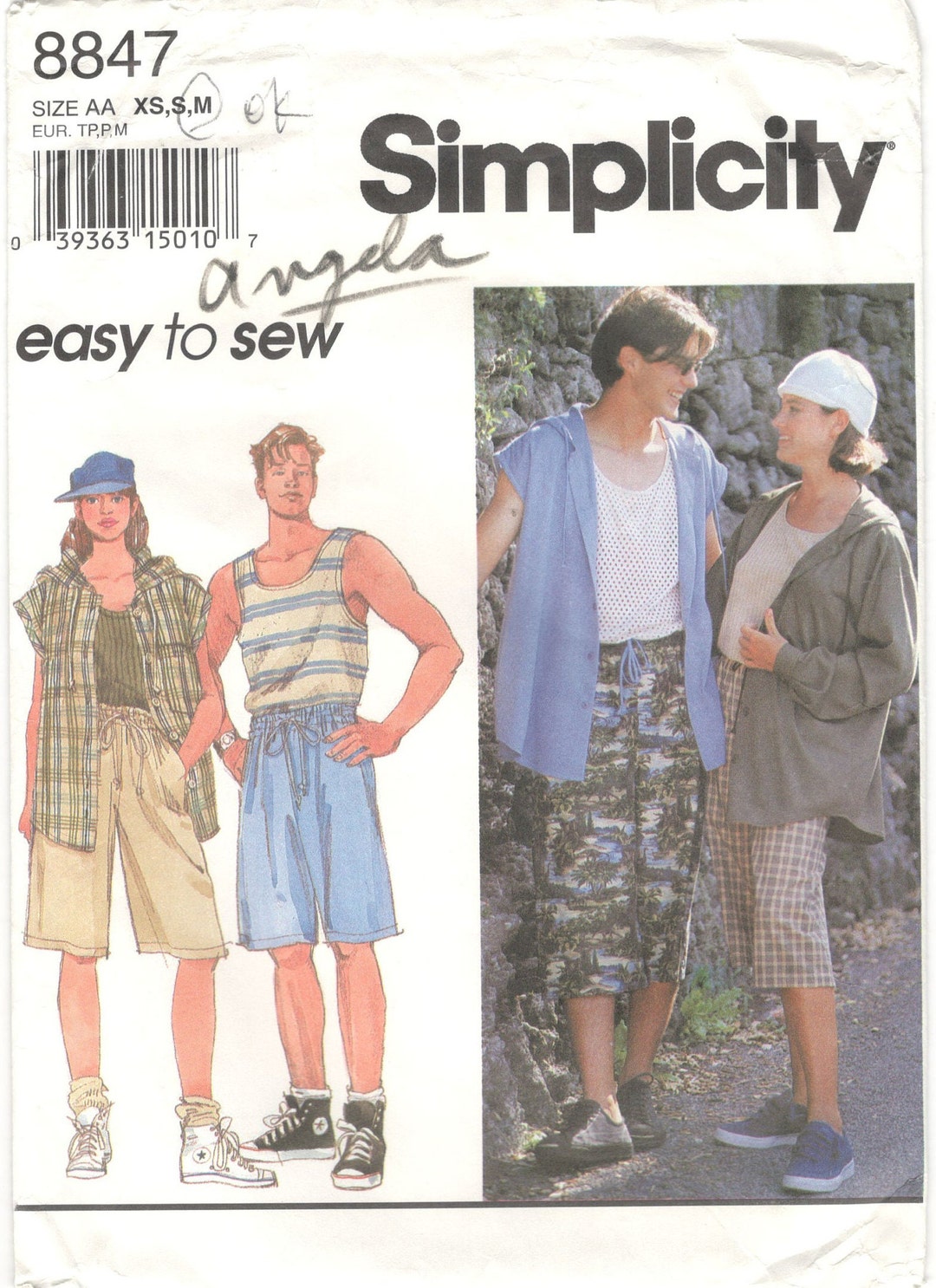 Simplicity 8847 Sewing Pattern, Easy to Sew, Misses', Men's, Teen Boys ...