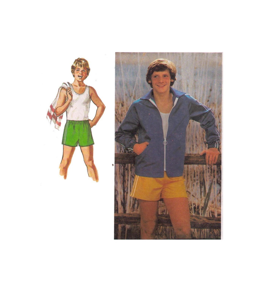 Simplicity 9127, 70s Sewing Pattern, Size 16 Boys' Shorts Pattern ...