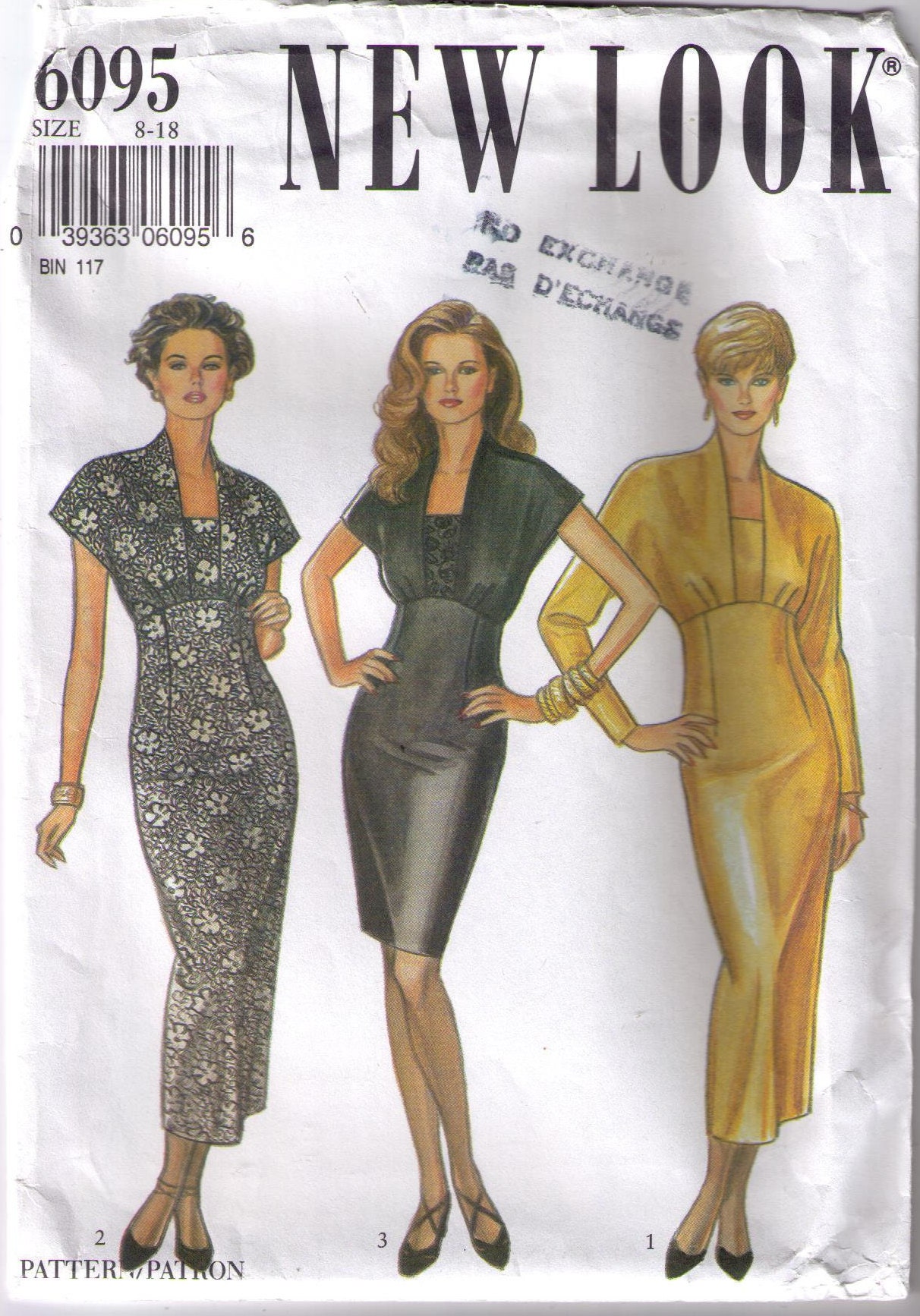 Uncut New Look 6095 Sewing Pattern Size 8-18 Women's | Etsy