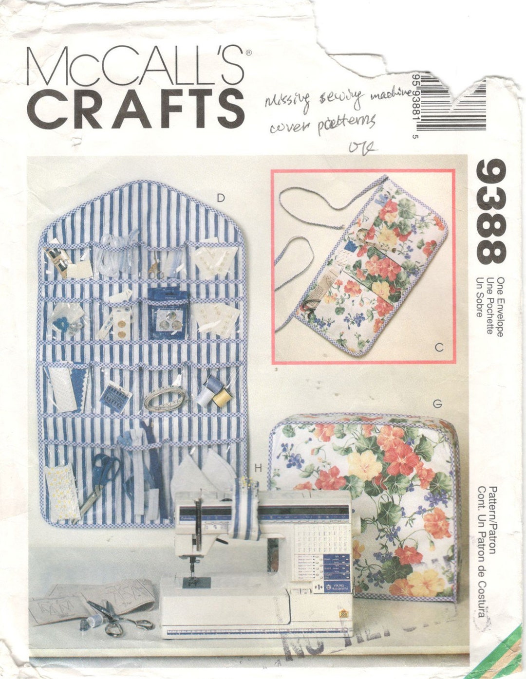 Mccall's 9388, Sewing Pattern, Sewing Organizer, Home Decor Pattern ...
