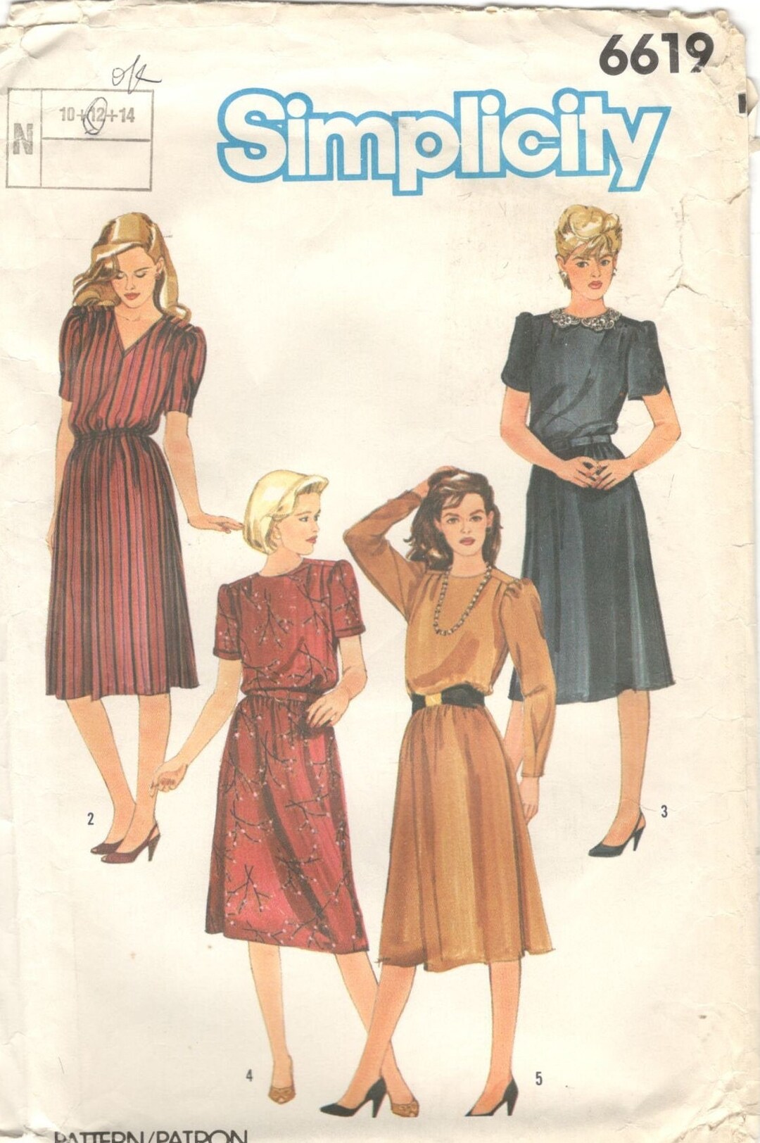 Simplicity 6619 Sewing Pattern Misses' /dress With - Etsy