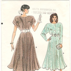 Uncut Vogue 9864 Sewing Pattern, Misses Dress, Very Loose-fitting ...