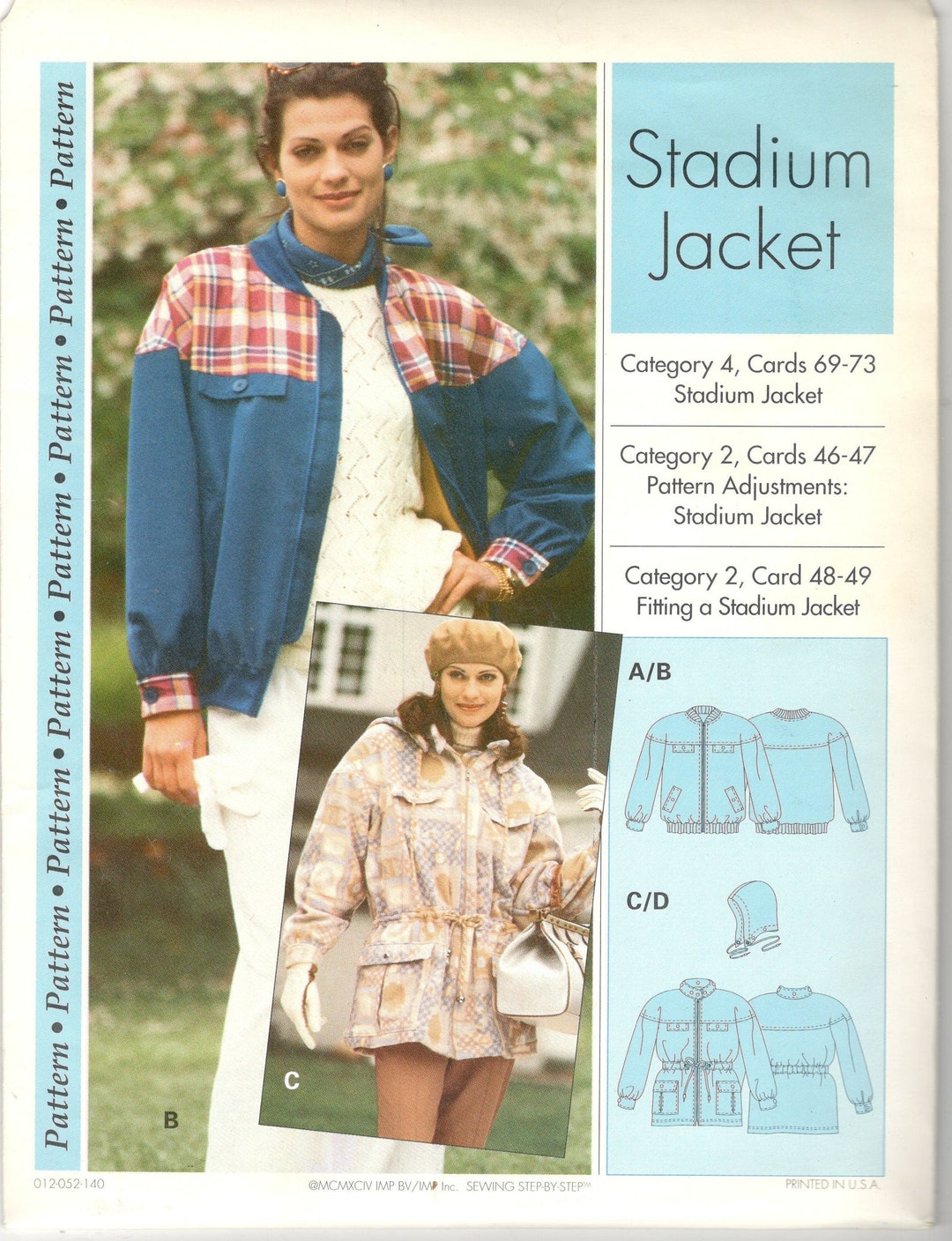 Pattern Pattern Stadium Jacket Sewing Pattern, Size 4-22. Uncut and FF ...