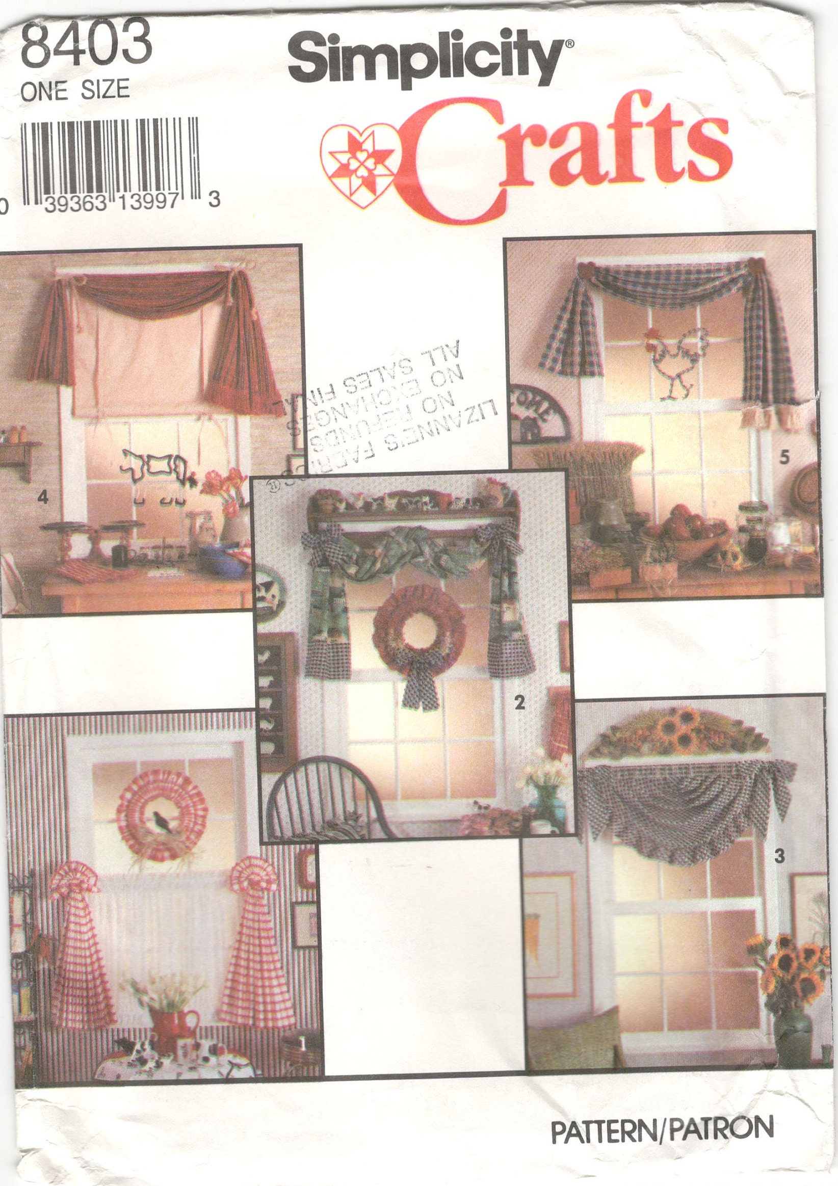 Simplicity 8403 Sewing Pattern Simplicity Craft pattern for | Etsy