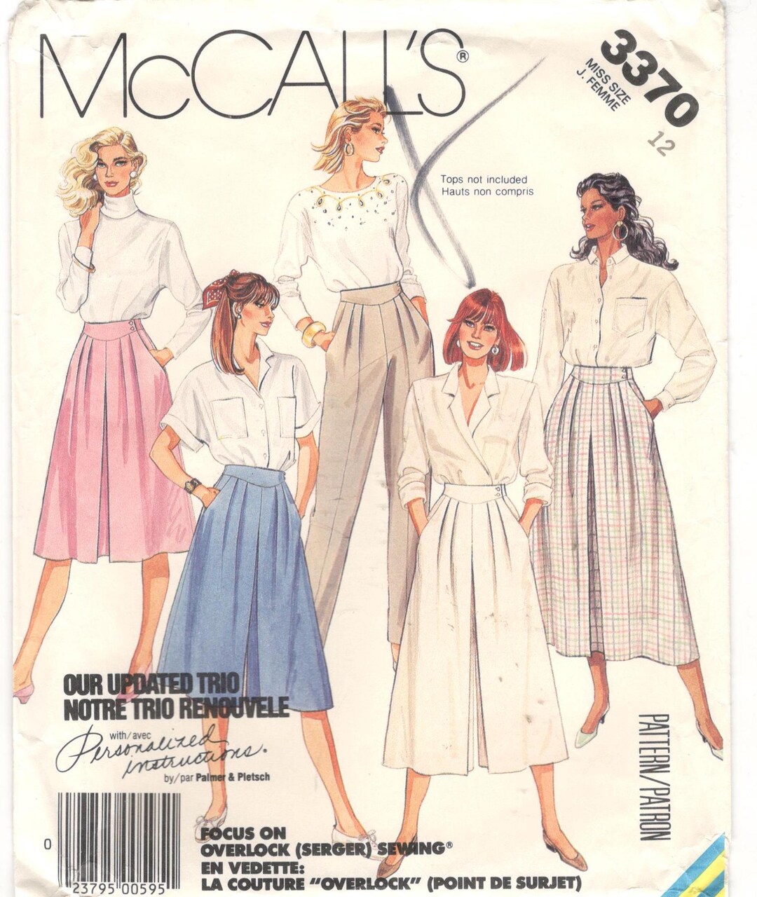 Mccall's 3370 Sewing Pattern, Misses' Skirt, Culottes and Pants. Size ...