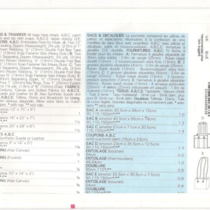 Vogue 9763 Sewing Pattern, Handbags and Totes, Transfer and Embroidery ...