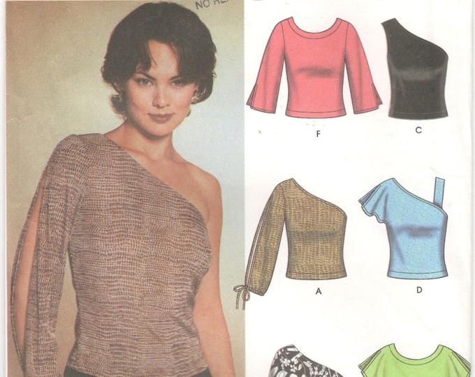 Simplicity 7013 Sewing Pattern, Misses Knit Tops, One Sleeve, off the ...