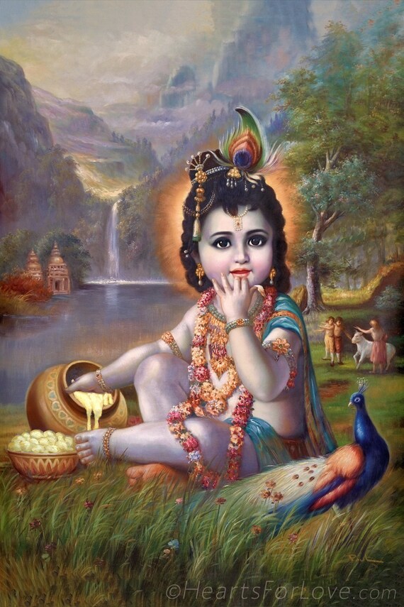 Baby Krishna Stealer of Hearts & Lovingly Known as the Butter | Etsy