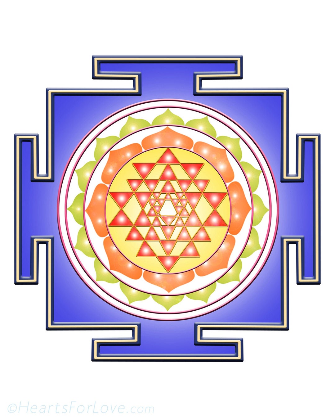 Shree Yantra, Auspicious and Powerful Chakra Mandala - Etsy