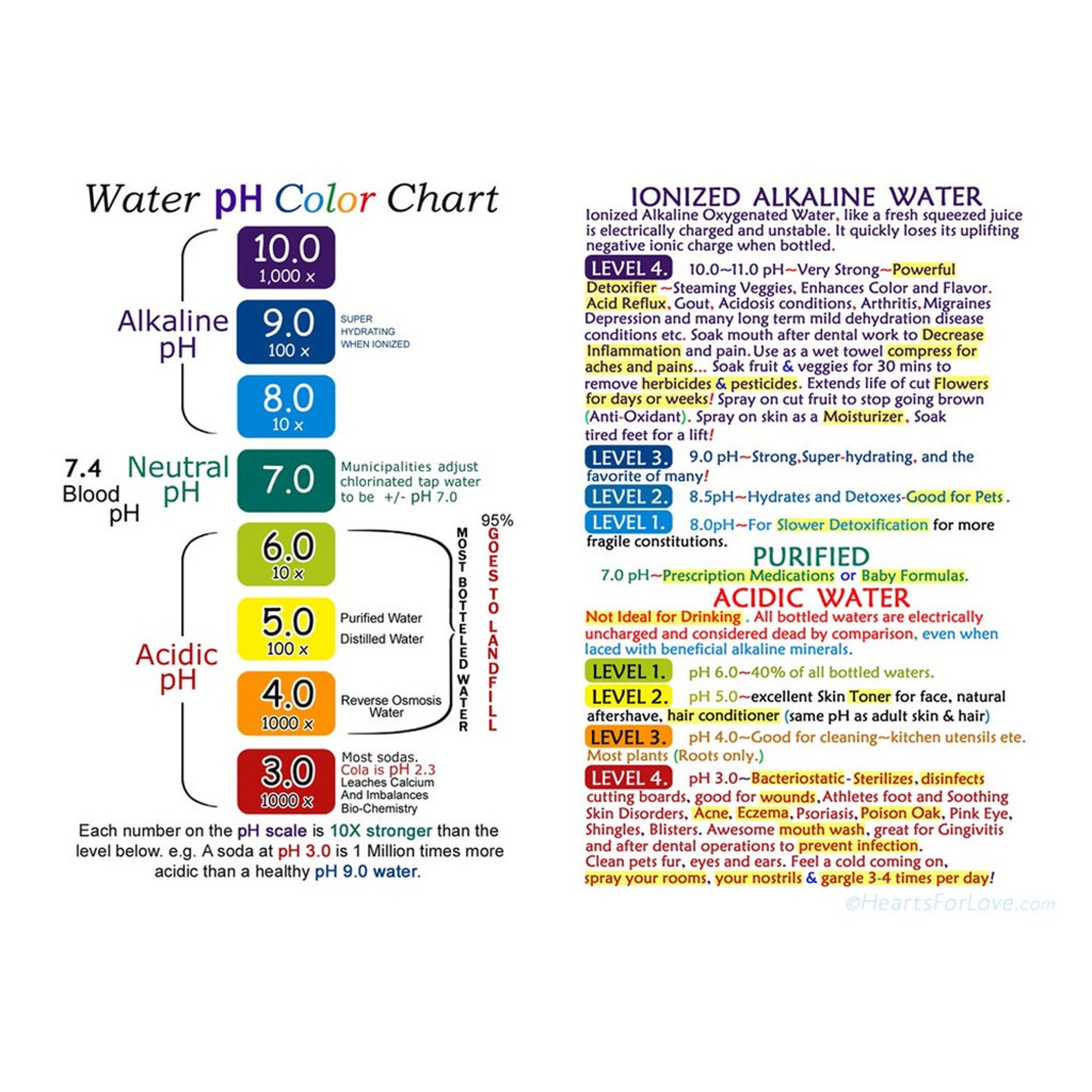Alkaline Water Infographic and Ph Chart on High Quality - Etsy