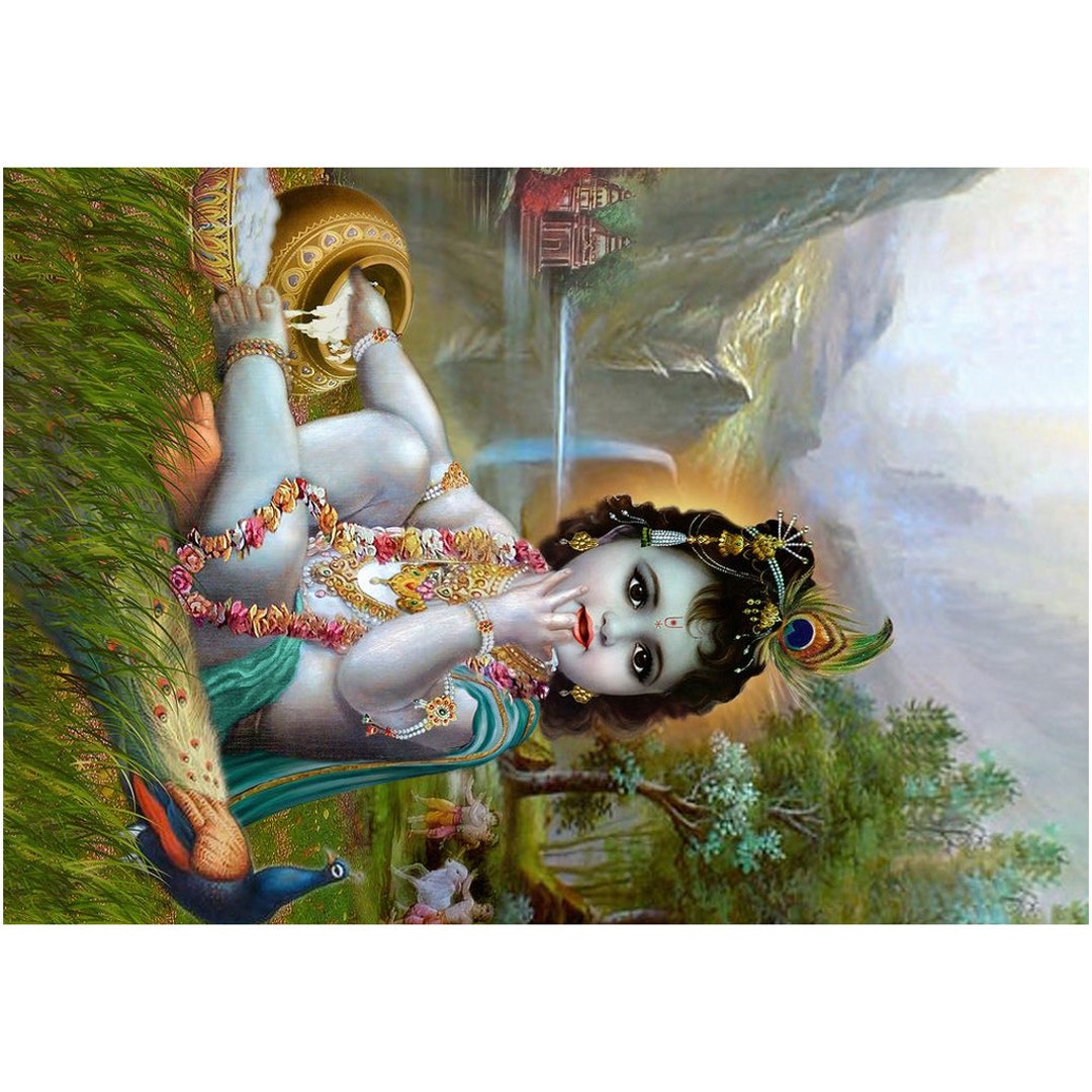 Krishna, Child Divine, Baby Krishna or Butter-loving Bala Krishna. Fine ...