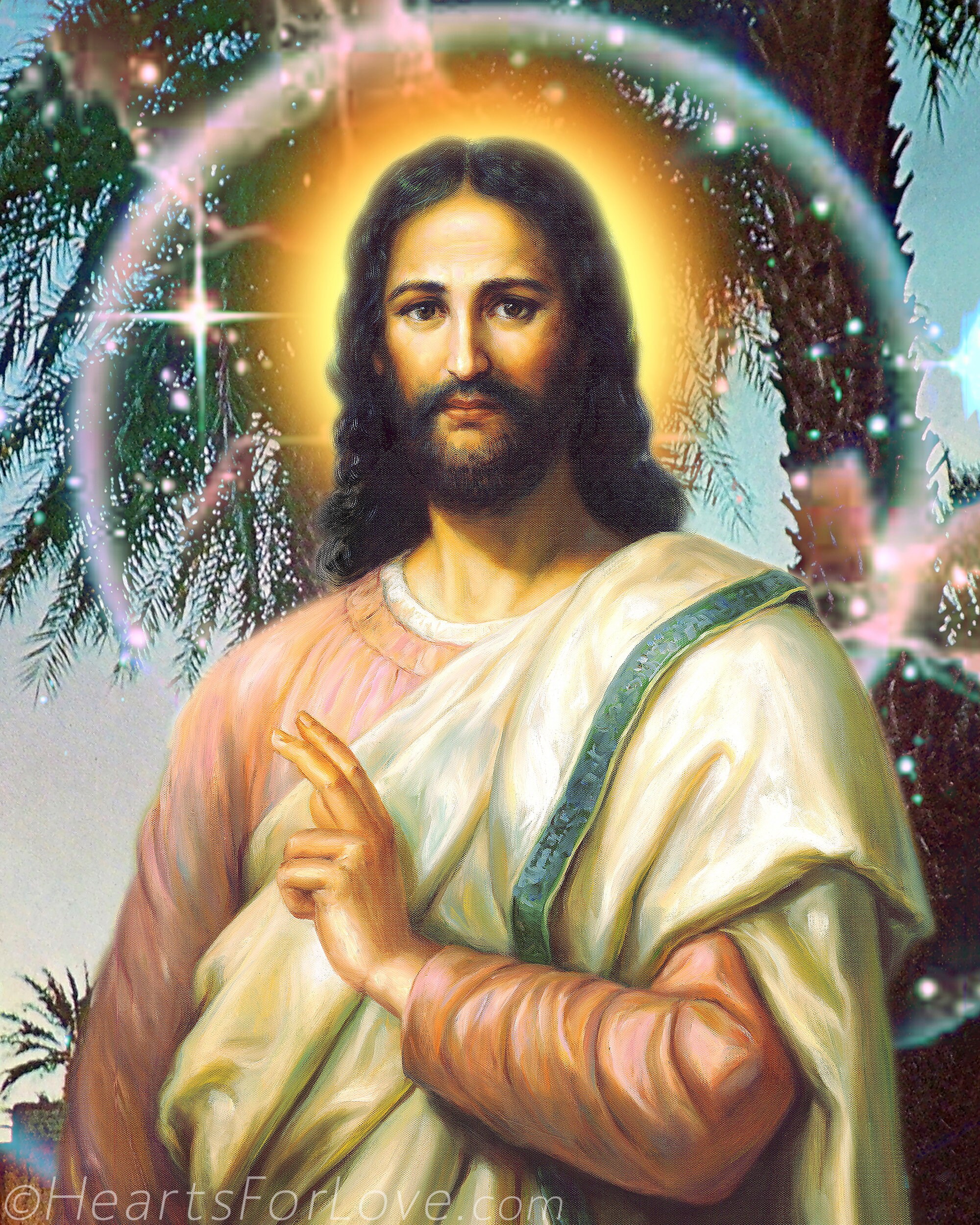 Jesus Christ Giving Blessings Fine Art Print | Etsy