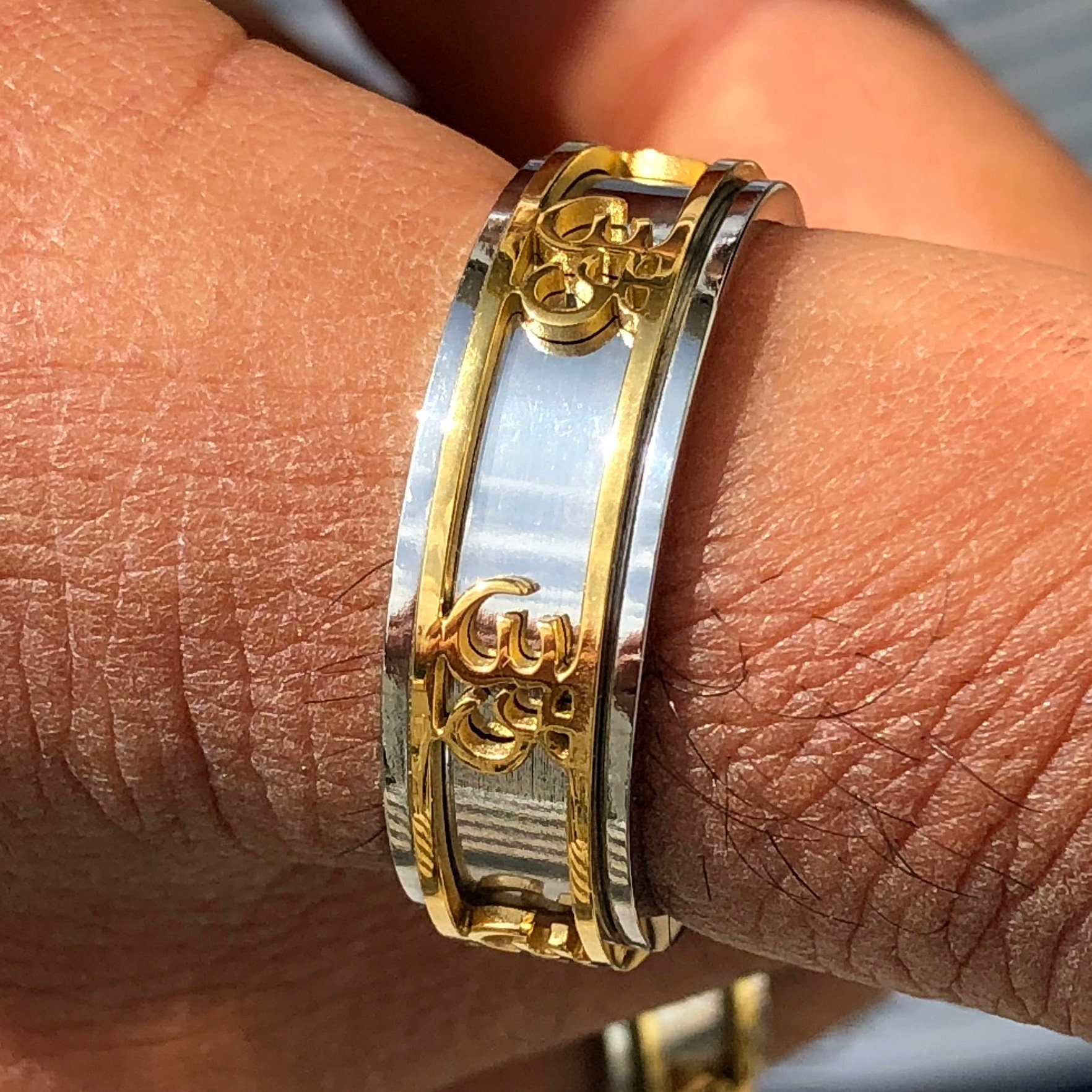 OM Japa Spin Ring Om Namah Shivaya etched on the inside | Etsy