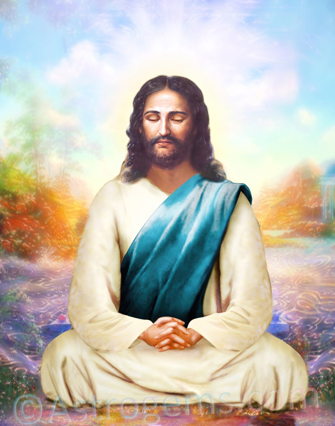 Jesus in Meditation, Radiating Peace, Christ Consciousness, Fine Art ...