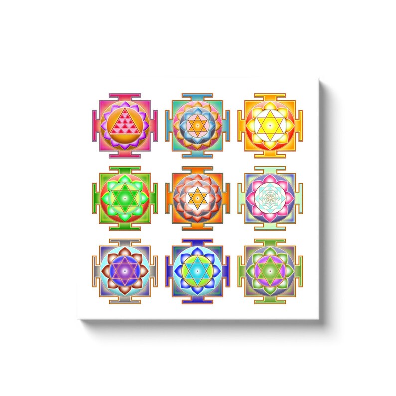 Navagraha Yantra the Nine Planets Yantra. Fine Art Print on - Etsy