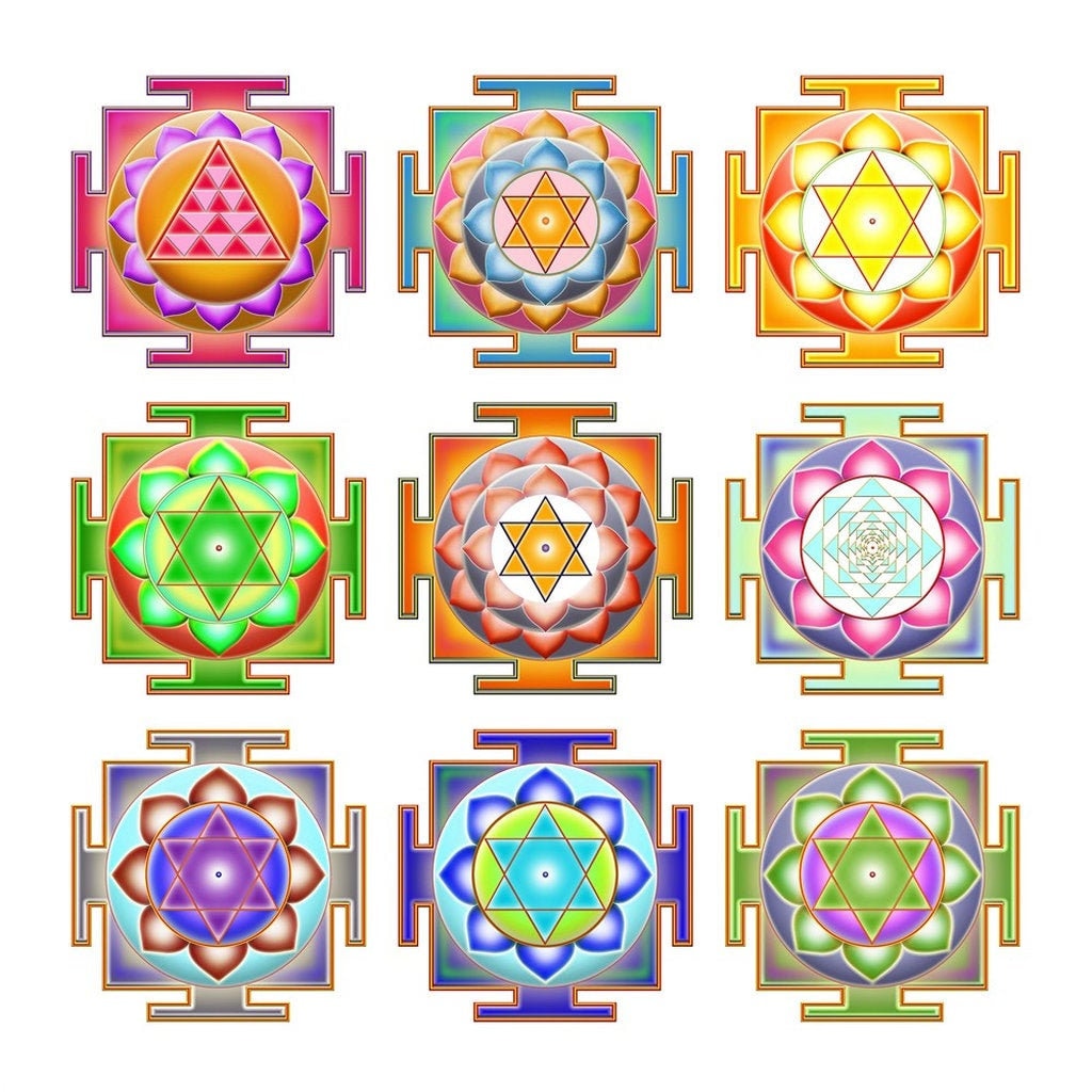 Navagraha Yantra the Nine-planet Yantra. Fine Art Print on - Etsy Canada