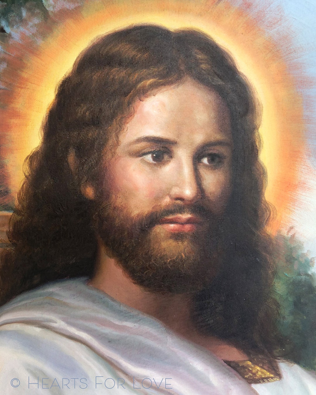 Devotional Portrait of Jesus. Fine Art Print on Canvas, 16x20 - Etsy