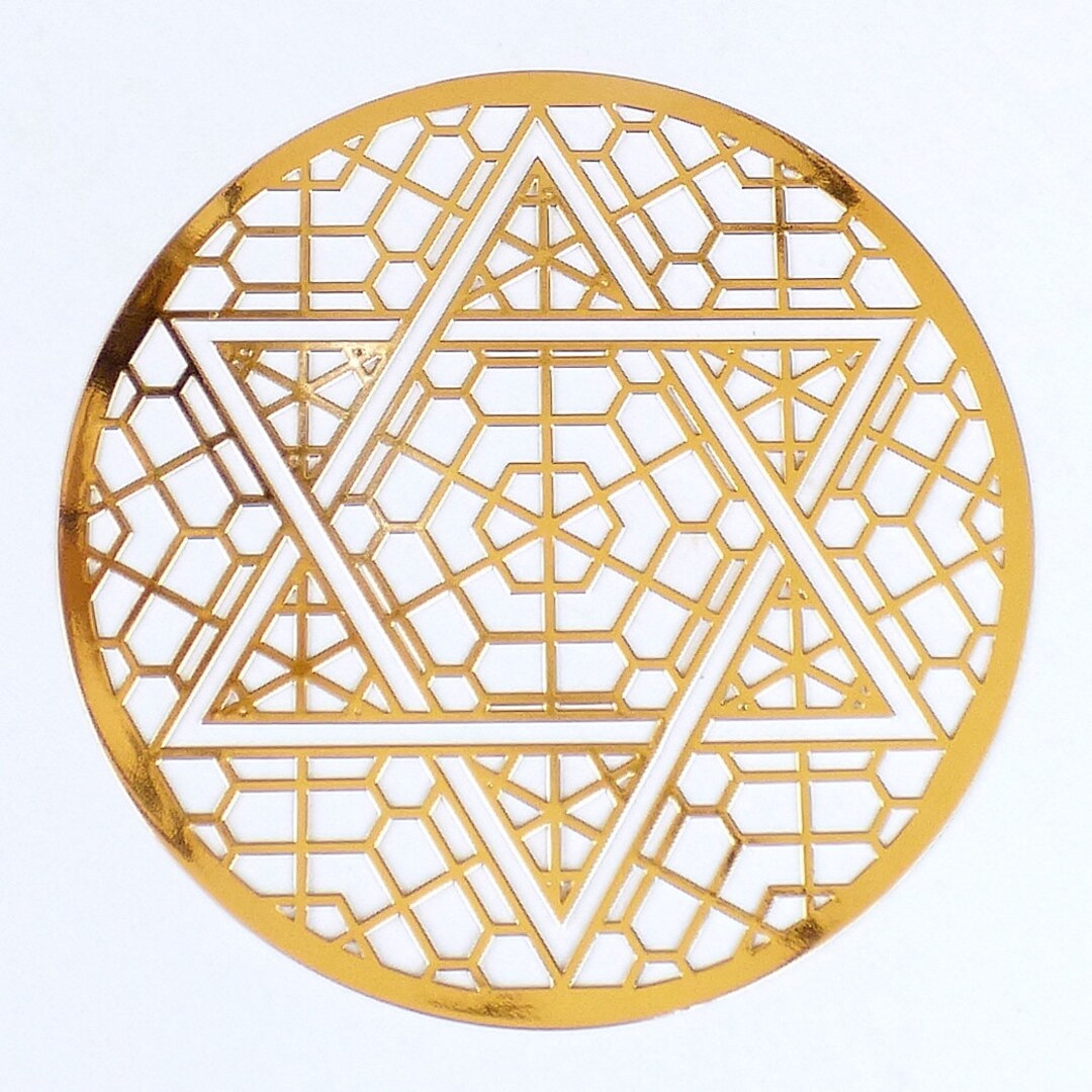 Star of David 18K Gold Plated Healing Grid YA-71 - Etsy