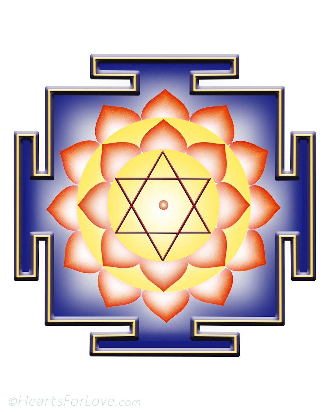 Vishnu Yantra, Mandala to Attract Benign Cosmic Influences, Fine Art ...