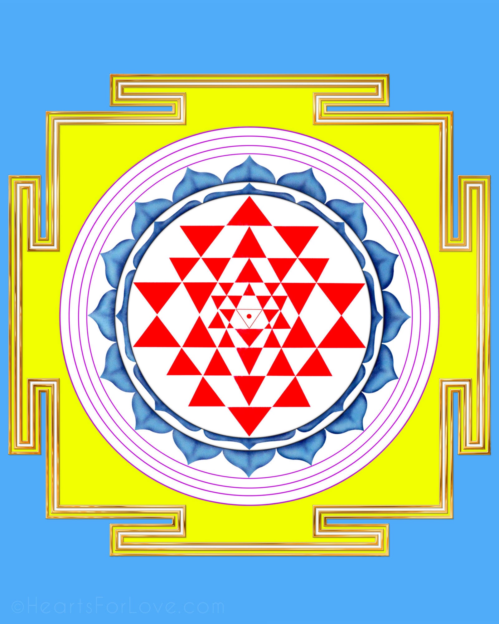 Shree Yantra Sacred Geometry in the Form of This Ancient | Etsy