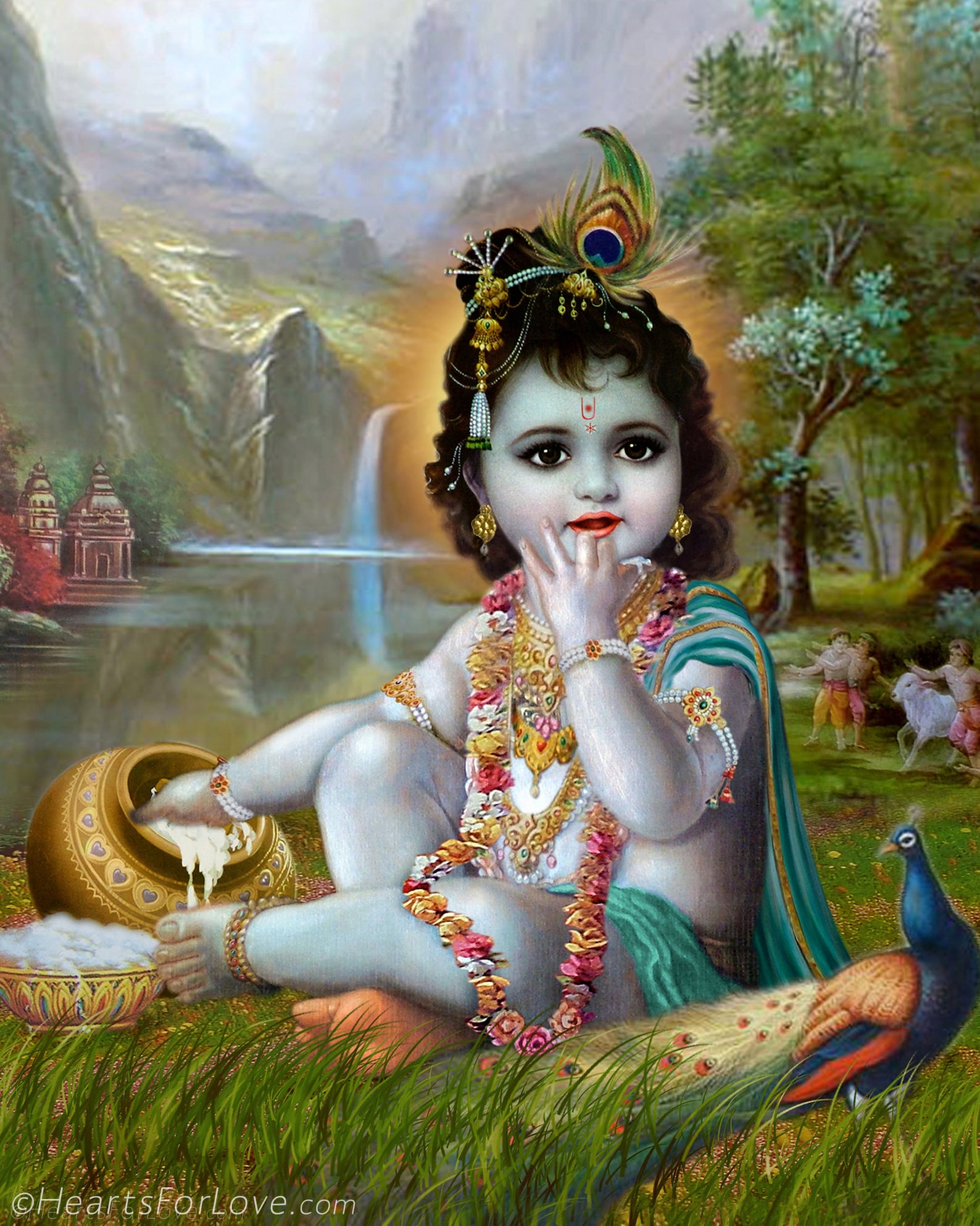 Divine Child Krishna, Bala or Baby Krishna, Fine Art Print - Etsy
