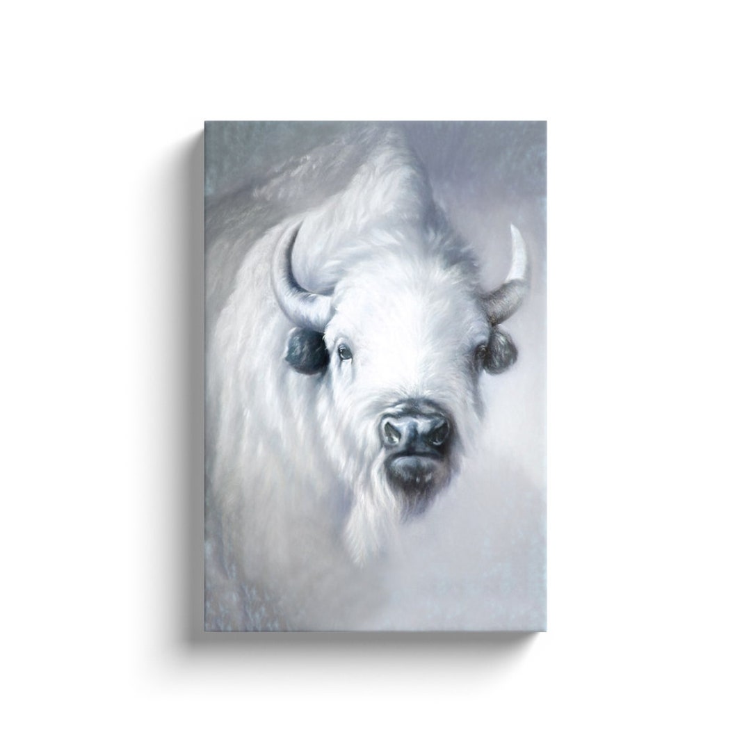 White Buffalo. Canvas - Etsy