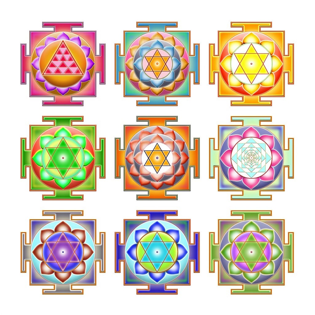 Navagraha Yantra The Nine-Planet Yantra. Fine Art Print On | Etsy