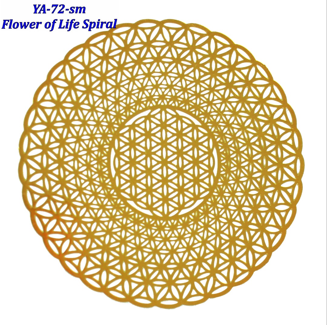 Spiral Flower of Life Sacred Geometry Grid Ya-72-sm - Etsy