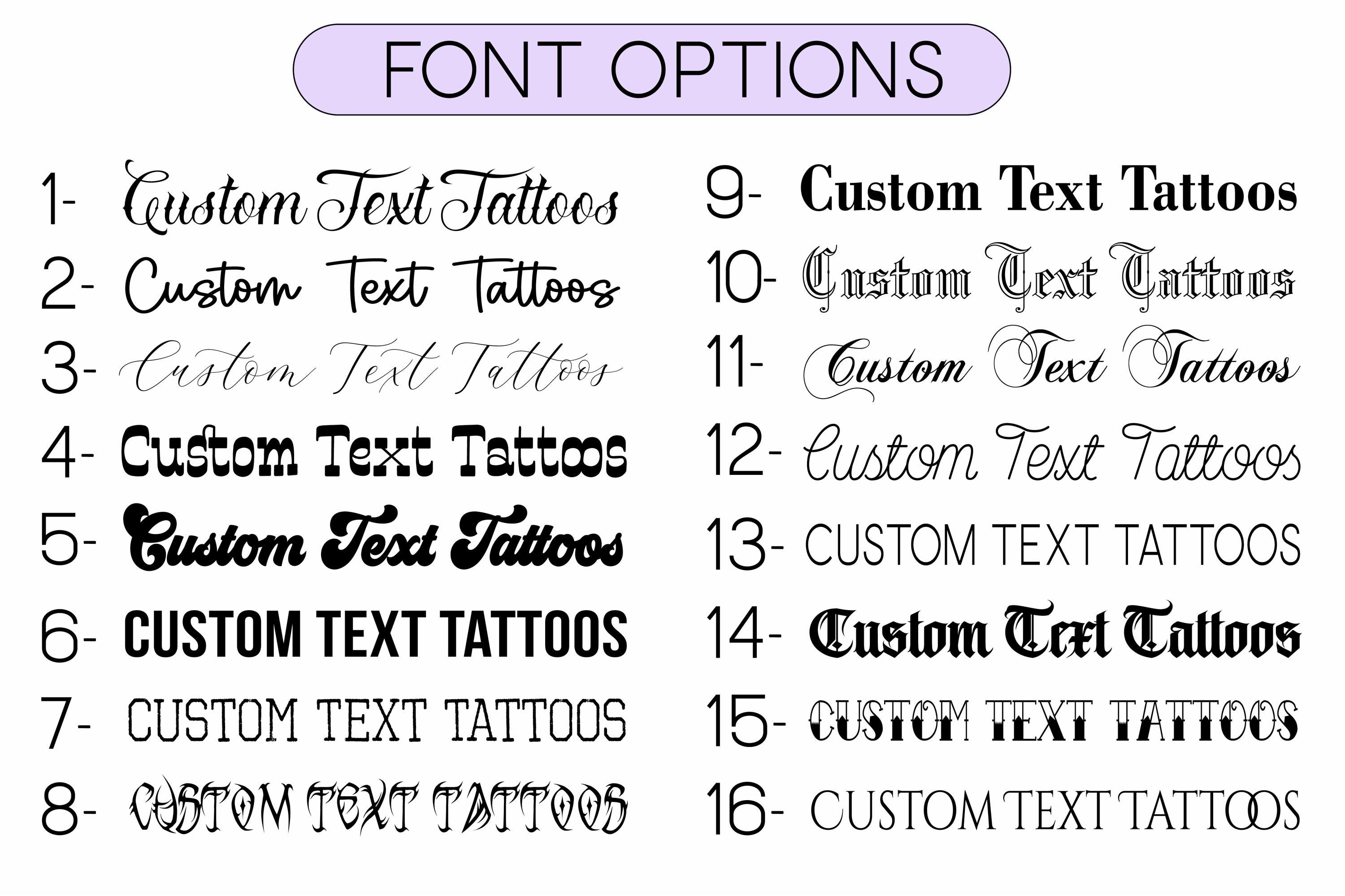 Custom Temporary Tattoos: Personalized Name, Text, Party Favors (set of ...