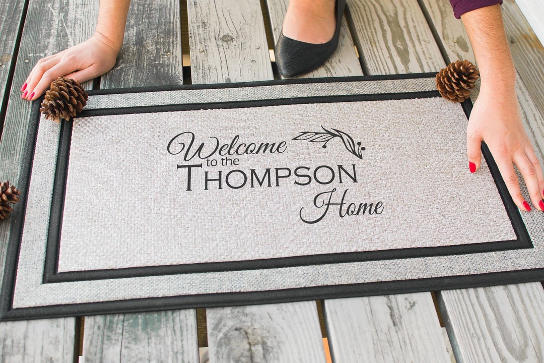 Welcome Family Name Door Mat, Housewarming Gift, Wedding Gift Ideas ...