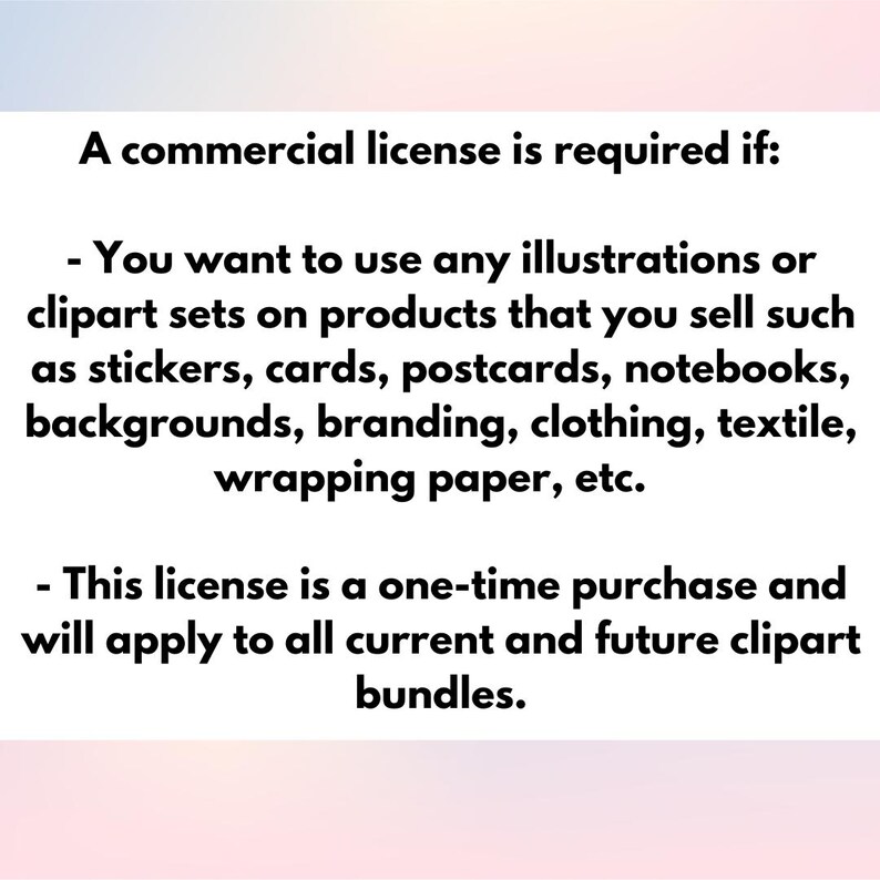Commercial License, Clipart License, Commercial Use License for Whole ...