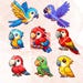 Kawaii Cute Macaw Parrots Bundle #1, 21 PNG Clipart, Transparent ...