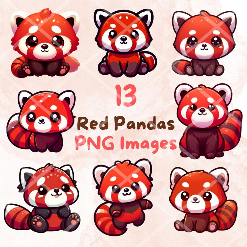 Kawaii Red Panda - Etsy