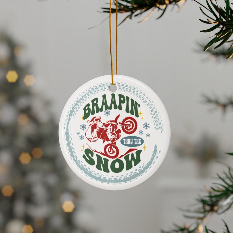 Santa on a Dirt Bike - Etsy