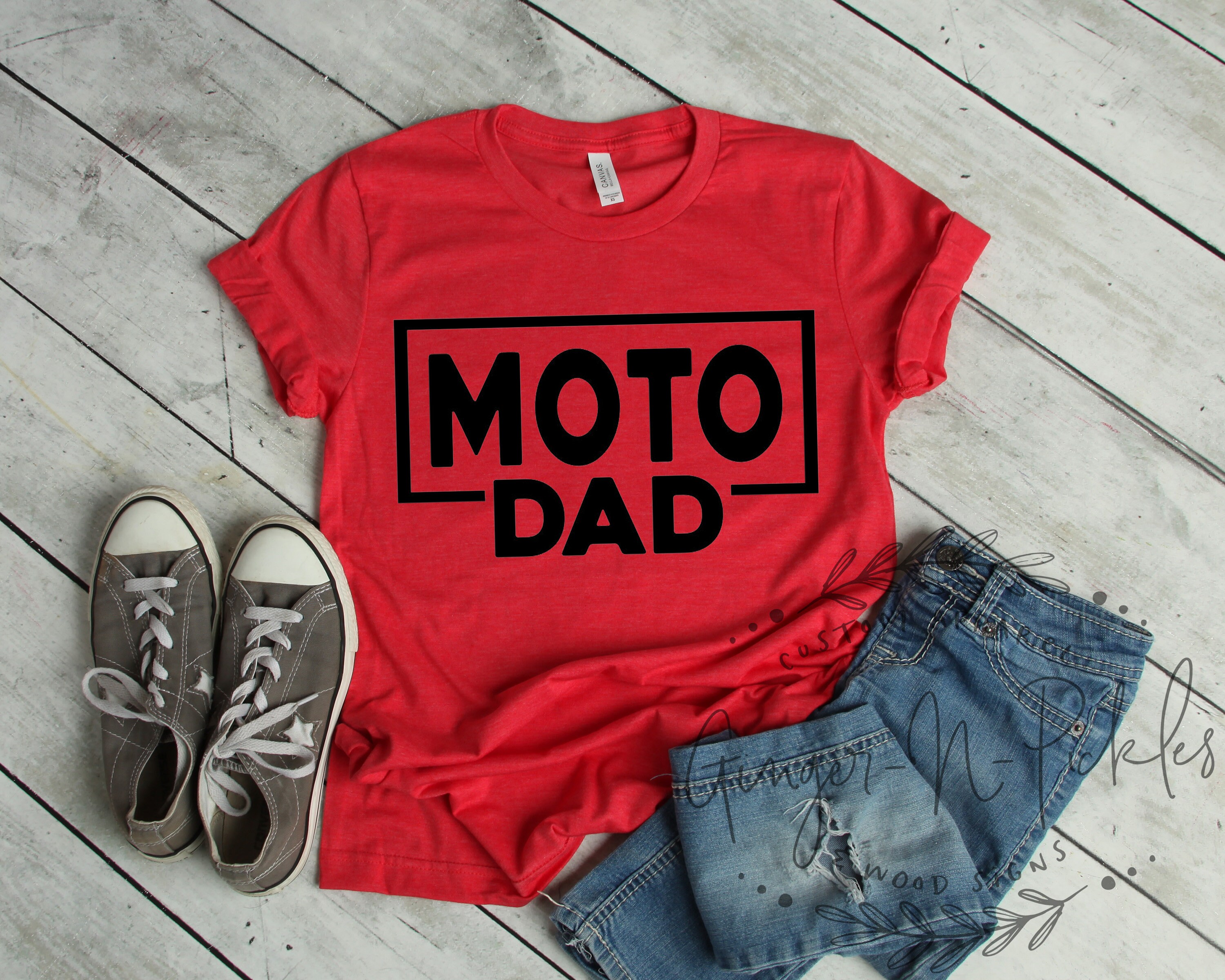 Moto Dad Shirt, Short Sleeve or Long Sleeve Moto Dad Graphic T-shirt ...