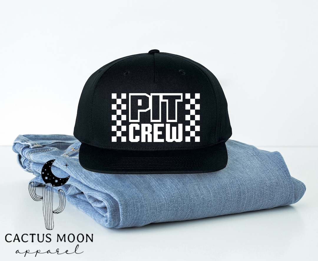 Pit Crew Snapback Trucker Hat Adult Adjustable Custom Racing - Etsy