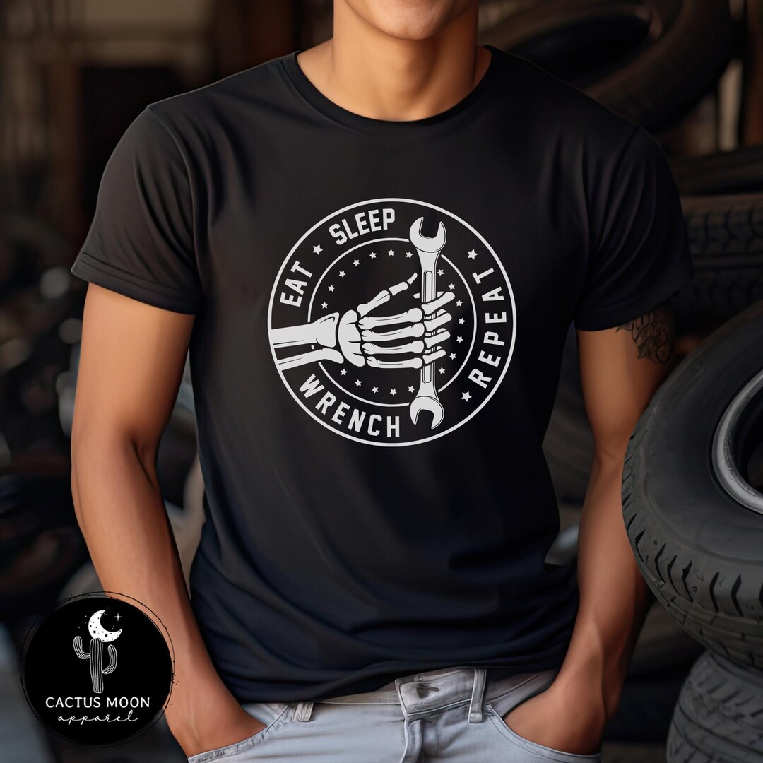 Eat Sleep Wrench Repeat Adult Unisex Softstyle T-shirt | Rad Mechanic ...