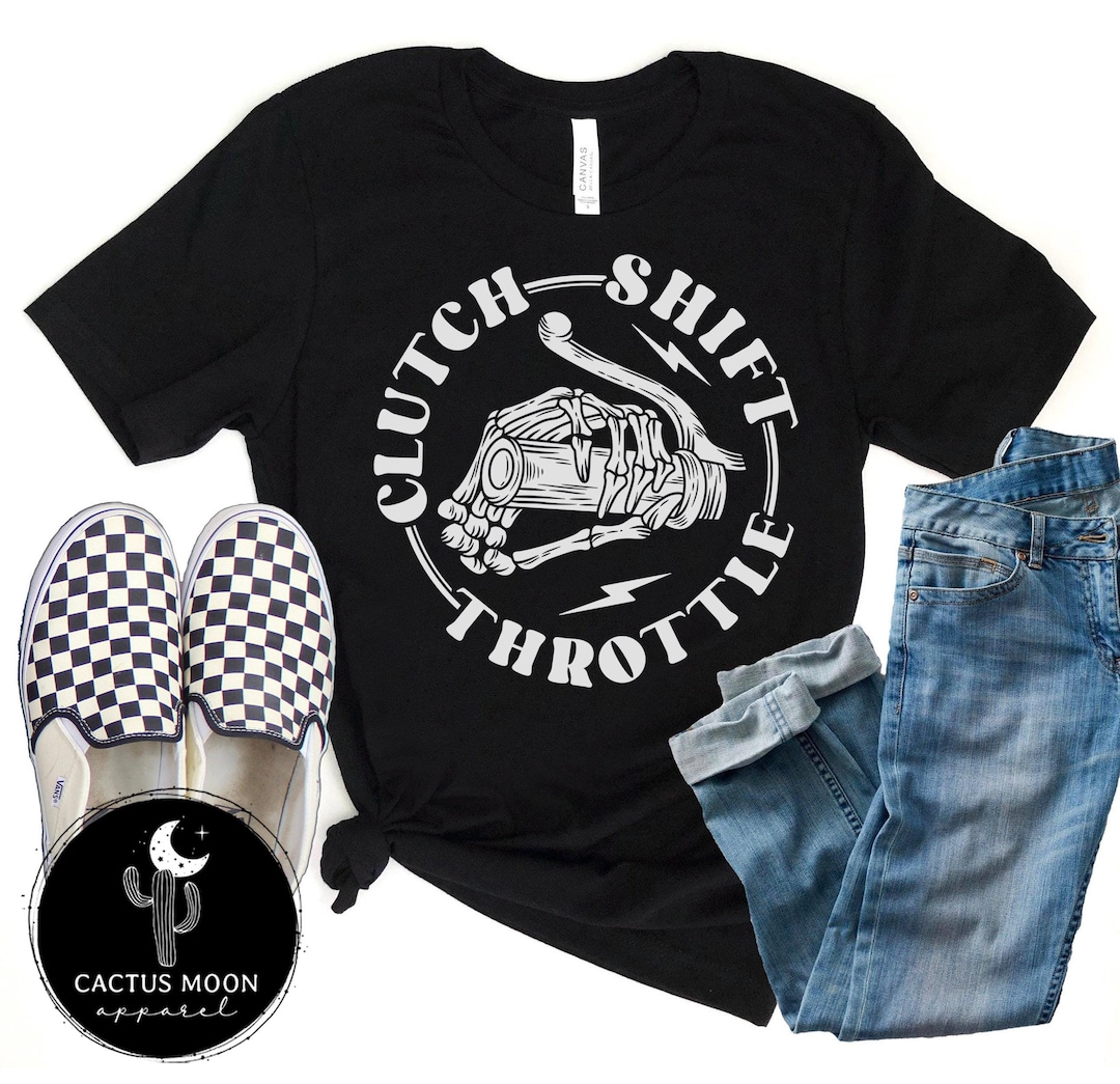 Clutch Shift Throttle Skeleton Hand Adult Unisex Jersey Short Sleeve ...