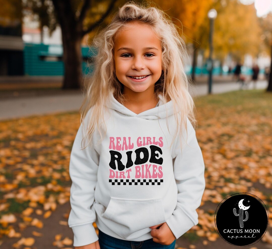 Toddler Real Girls Ride Dirt Bikes Toddler Pullover Fleece Hoodie ...