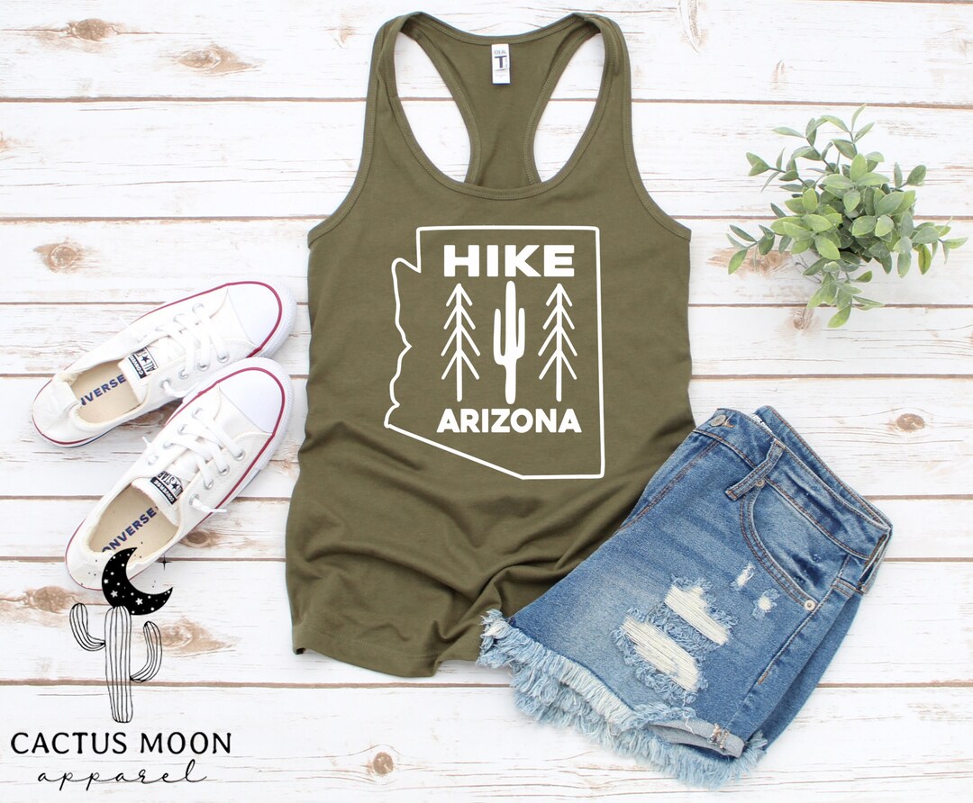 Hike Arizona Tank Top, Hike Your State Shirt, Hiking Shirt Scoopneck V ...