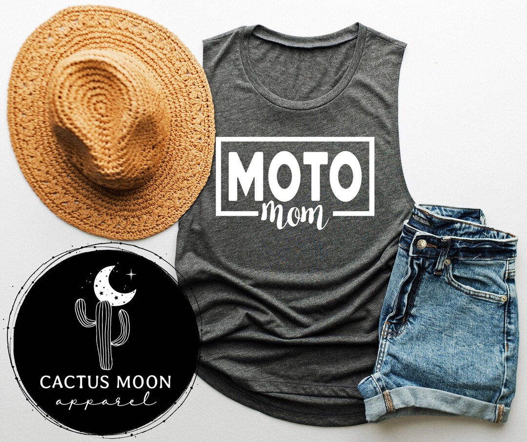 Simple Moto Mom Ladies Muscle Tank for Dirt Bike Motocross Supercross ...